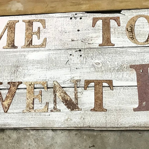 Metal Rustic Letters 3 & 4 Inch | Great for Nursery Decor | DIY Signs ...