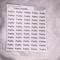 HANDWRITTEN Clear or Matte Word Planner Stickers , Transparent ...