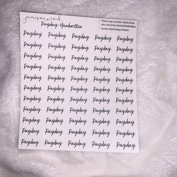 HANDWRITTEN Clear or Matte Word Planner Stickers , Transparent ...