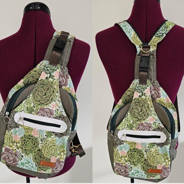 Wayfarer 2.0 (style 1) – Unisex Sling Backpack - A Quaint Stitch PDF ...