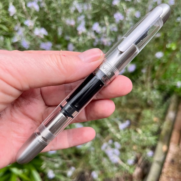 Asvine P36 Titanium Fountain Pen Piston Filling, Clear Transparent ...