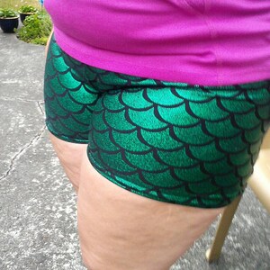 Shiny Silver Mermaid Fish Scale Roller Derby Shorts - Etsy