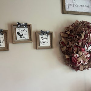 Vintage French Country Script Wall Art, Floral Peachy Pink Roses ...