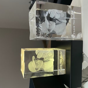 Christian Cross 3D Photo Crystal Religious Gift Engraved - Etsy