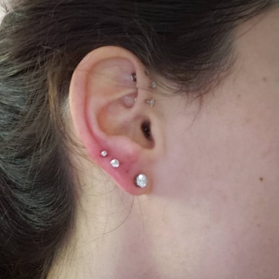 Whimsical Butterfly Ear Piercing CZ Stud Earrings 16G - Etsy