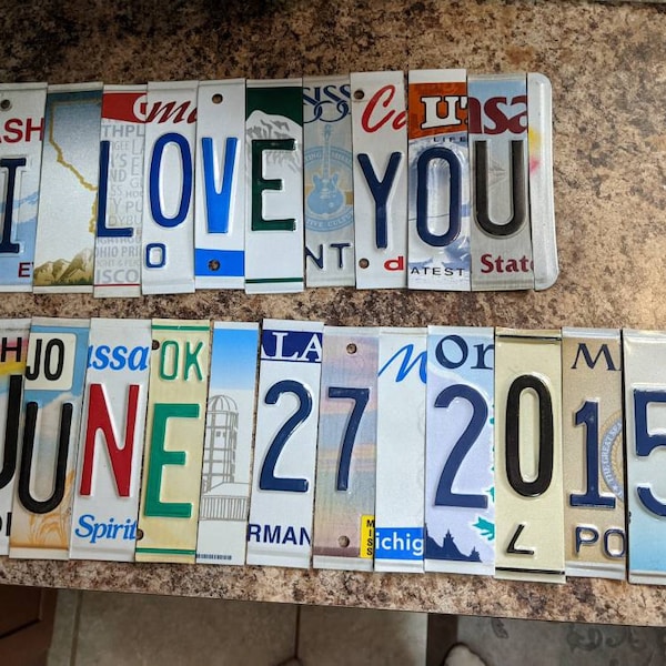 Pick Your Letters & Numbers - Raised/embossed License Plate Letters and ...