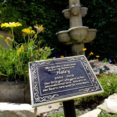 Memorial Gift Plaque by Themetalfoundry Personalized Brass Ornate ...