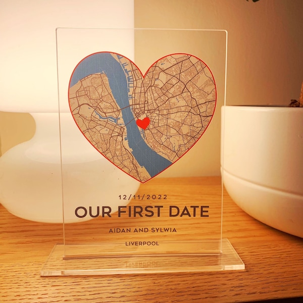 Where We First Met Map, Anniversary Gift for Him, Map Our First Date ...