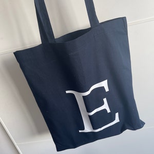 Personalised Initial Tote Bag, Personalised Alphabet Tote Bag, Tote ...