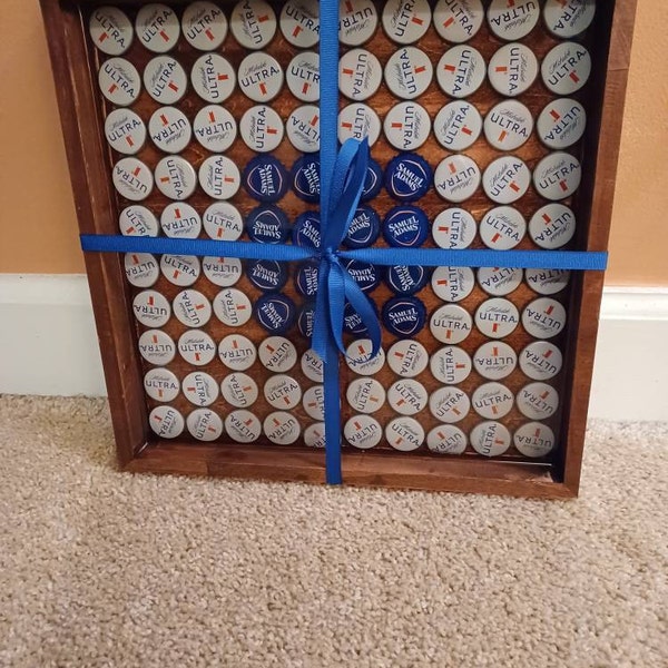 Made to Order Bottle Cap Resin Tray - 12" X 12" - Beer Bottle Cap Decor ...