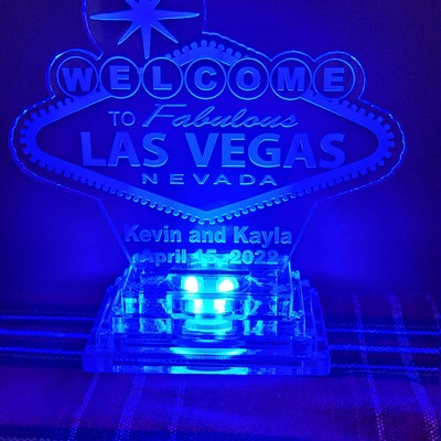 Personalized Las Vegas Sign LED Acrylic Wedding Anniversary Birthday ...