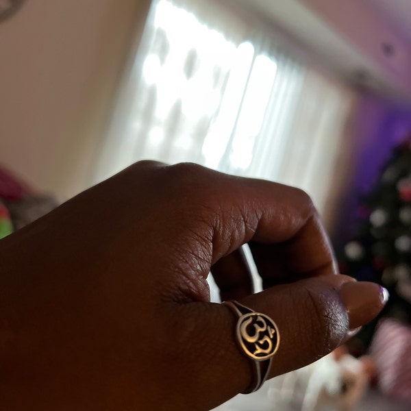 Beautiful Sterling Silver Ring With Ohm OM Design - Etsy