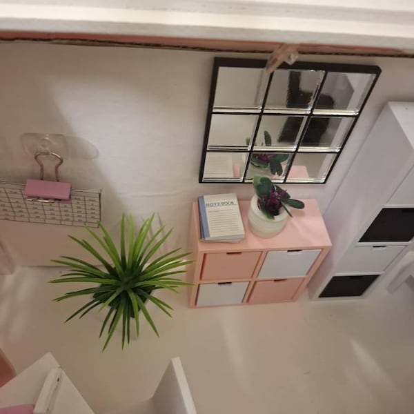 Dolls House Modern Full Bathroom Set, Bath, Vanity With Double Sinks ...