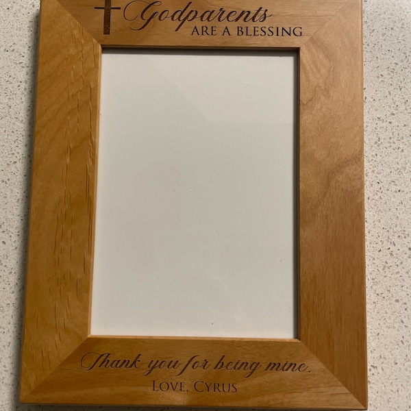 Personalized Godparent Picture Frame by Lifetime Creations: Custom Gift ...
