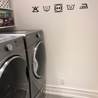 Laundry Tags Wall Decals, Set of 5 Laundry Tag Stickers, Choose 5 ...