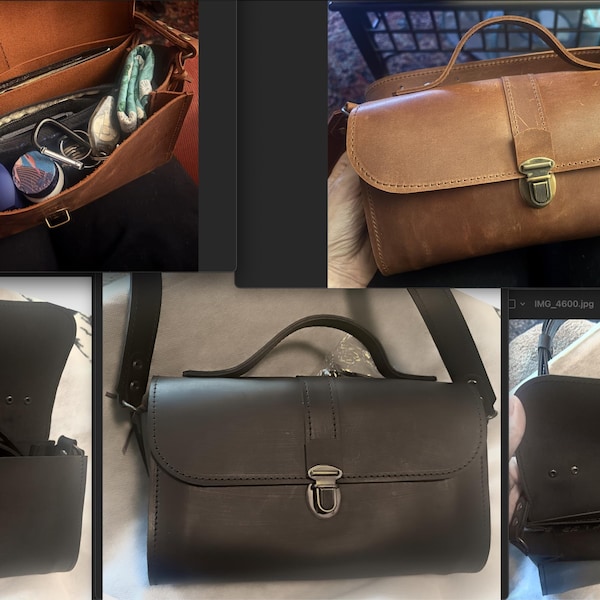 Leather Tote Bag for Women, Leather Shoulder Bag, Handmade Leather Tote ...