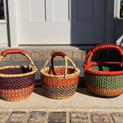 African Rwanda Woven Basket Biko Pink - Etsy