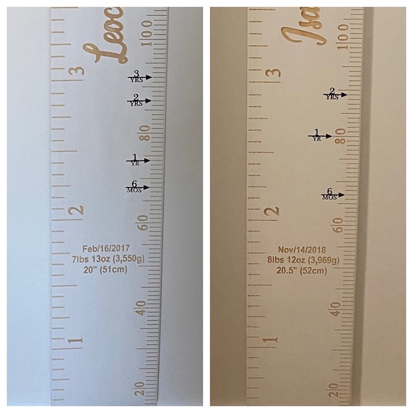 Personalized Wooden Growth Chart Wooden Growth Ruler Wood Growth Chart ...