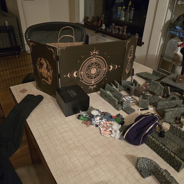 Custom Dungeon Master Screen, Wooden RPG Screen, Dm Screen Magnetic ...