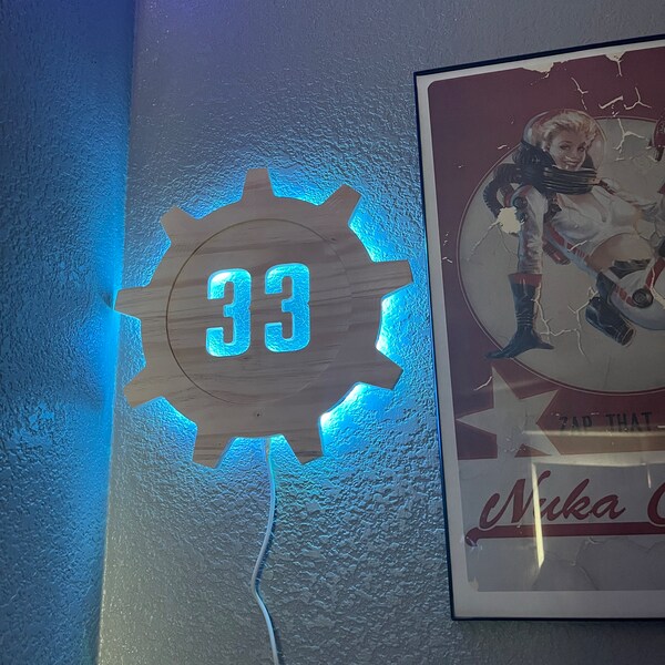 NEW Custom Fallout LED Vault Wall Decor - Etsy