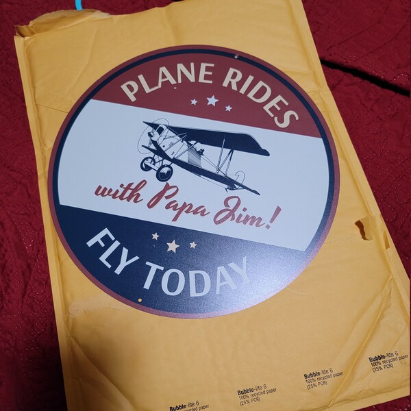 Plane Ride Sign, Fly Today, Aviation Decoration, Grandpas Airplane ...