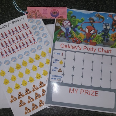 Personalised Potty Training / Reward Chart and Stickers, Sticker Sheets ...