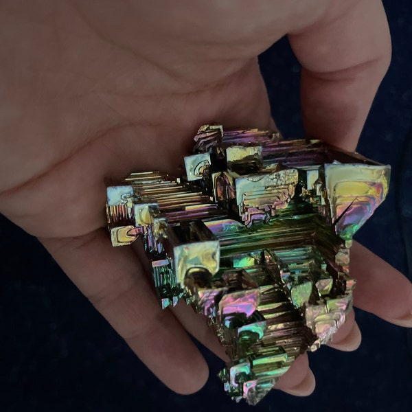 AAAA Rainbow Bismuth Cluster, Bismuth Crystal, Lab Grown Stone, Bismuth ...