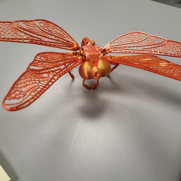 3D Printer STL File for 3D Printing - Articulated Dragonfly 3D Print ...