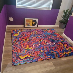 Blue and Gold Marble Texture Rug, Lxuury Home Decor, Modern Rug ...