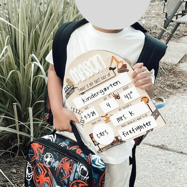 First and Last Day of School Sign, Custom First Day of School Board ...