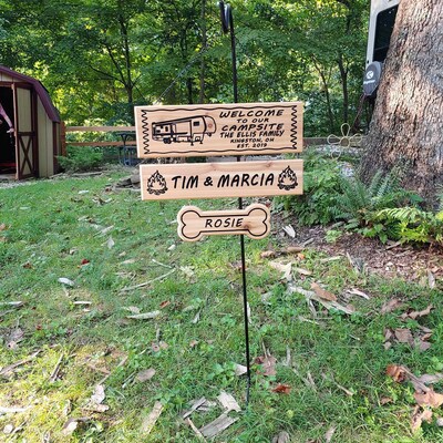 3 Piece Custom Wood Sign Personalized Camping Signs Personalized RV ...
