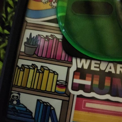 Bisexual Pride Bookshelf Sticker Waterproof Dishwasher Safe Bi Subtle ...