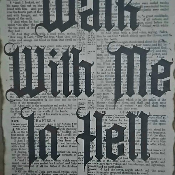 Vintage Bible Gothic Art Pages | "it Comes in Waves" "this Sadness Will ...