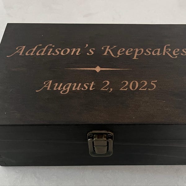 Personalized Time Capsule Keepsake Box, 1st Birthday Memory Box, Baby's ...