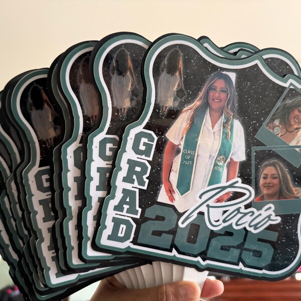 Kindergarten/pre-k Graduation Fans, Custom Graduation Fans, Big Head ...