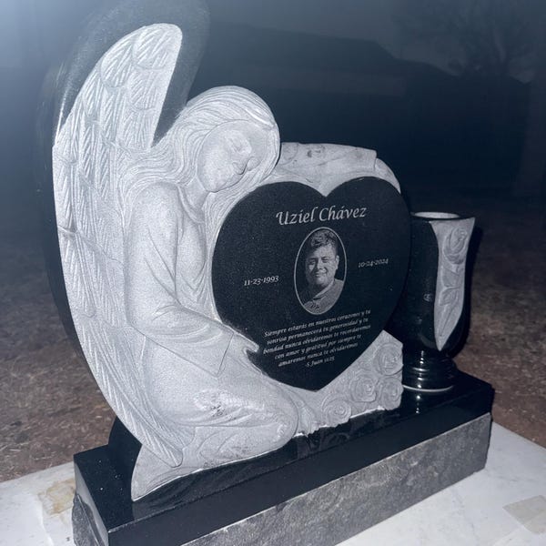 Personalized 8"x12"x1" Granite Memorial Headstone, Memorial Marker ...