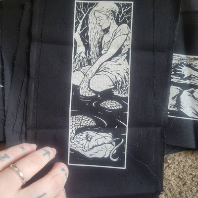 SNAKE WITCH PATCH Whoa She's Kneeling by the Lakeside and Her Arm is ...