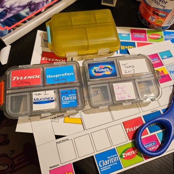 The Pocket Pharmacy Stickers for the Medimate 1 & 2 Pill Case Stickers ...