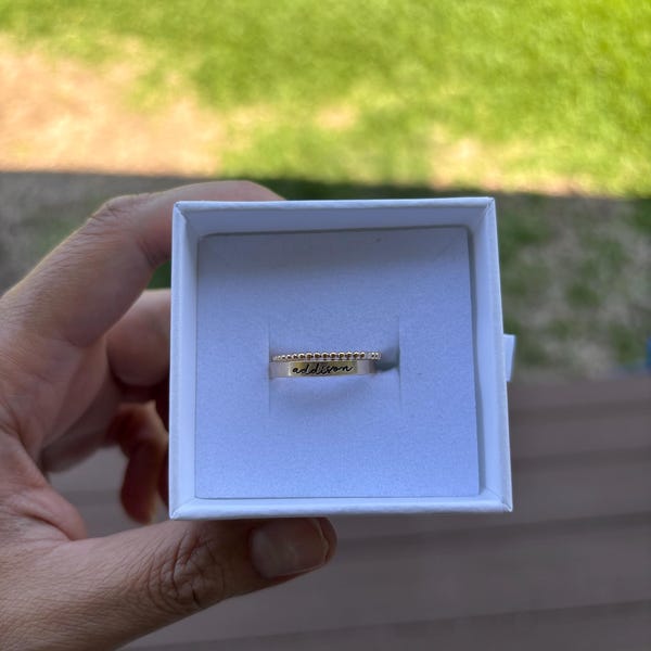 Class Ring Set, Gold Modern Class Rings, Personalized Graduation Gift ...