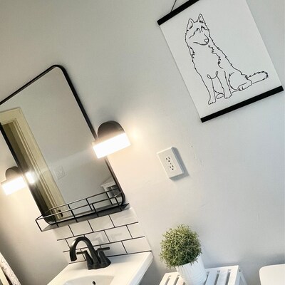 Siberian Husky Sitting Doodle Drawing Print. Printable Modern Husky ...