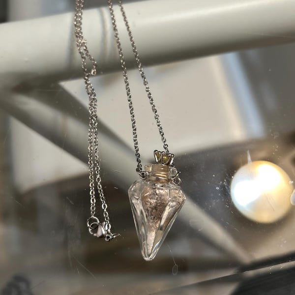 Cremation Locket for Ashes, Human Ash Keepsake, Gold Cremation Necklace ...