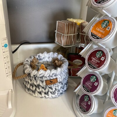 Rustic Farmhouse Basket, Rustic Basket, Crochet Basket, Basket Storage ...