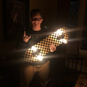 Skateboard Lamp Checkerboard - Etsy
