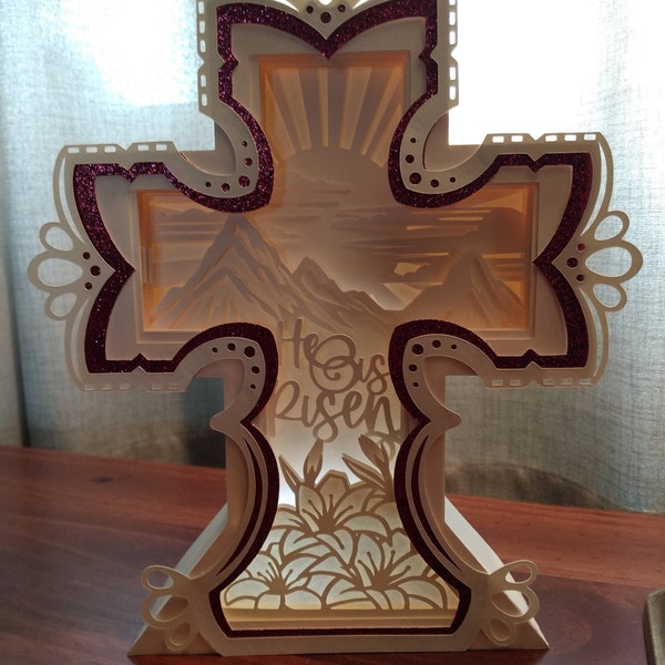 Cross Shadow Box Svg, Easter Shadow Box Svg, Resurrection Shadow Box ...