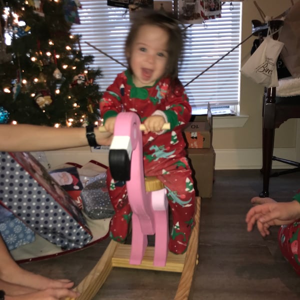 Giraffe Rocker Wooden Rocking Horse for Toddler Rocker Ride on Toy Baby ...