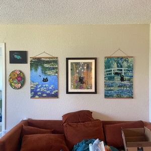 Monet Garden Cat Print, Claude Monet Cat Poster, Cat Art, Animal Poster ...