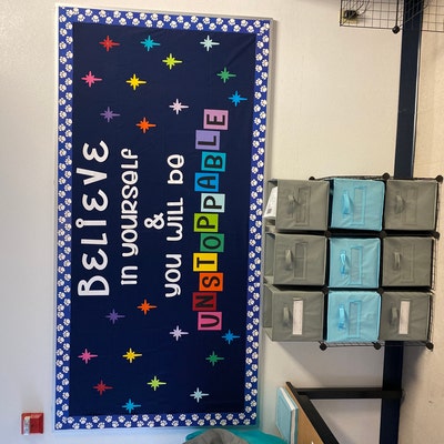 BELIEVE IN YOURSELF Bulletin Board Kit Letters Classroom Decoration ...