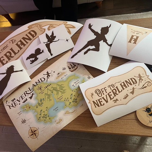 Printable Neverland Party Place Mat, Neverland Wall Art, Peter Pan ...
