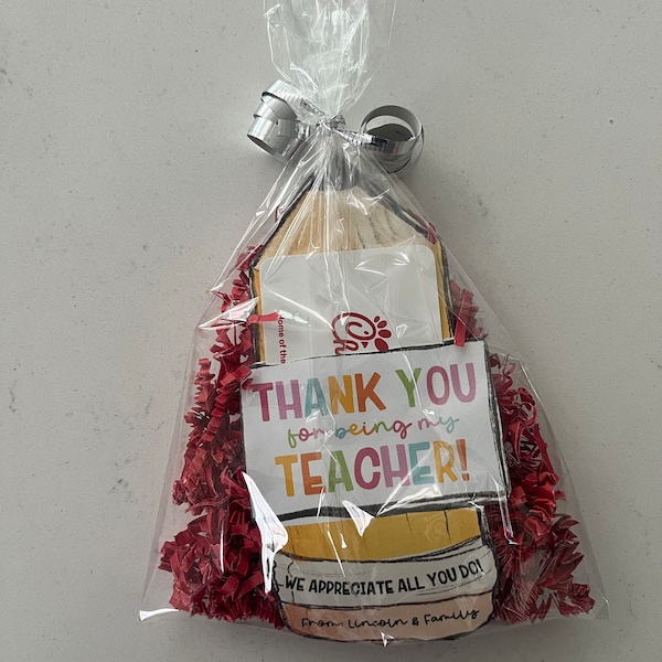 Pencil Teacher Appreciation Gift Card Holder Printable, Pencil Cutout ...