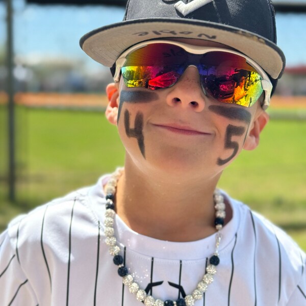 CUSTOM- Personalized Baseball Bling Necklace- Sparkle Necklace - Player ...